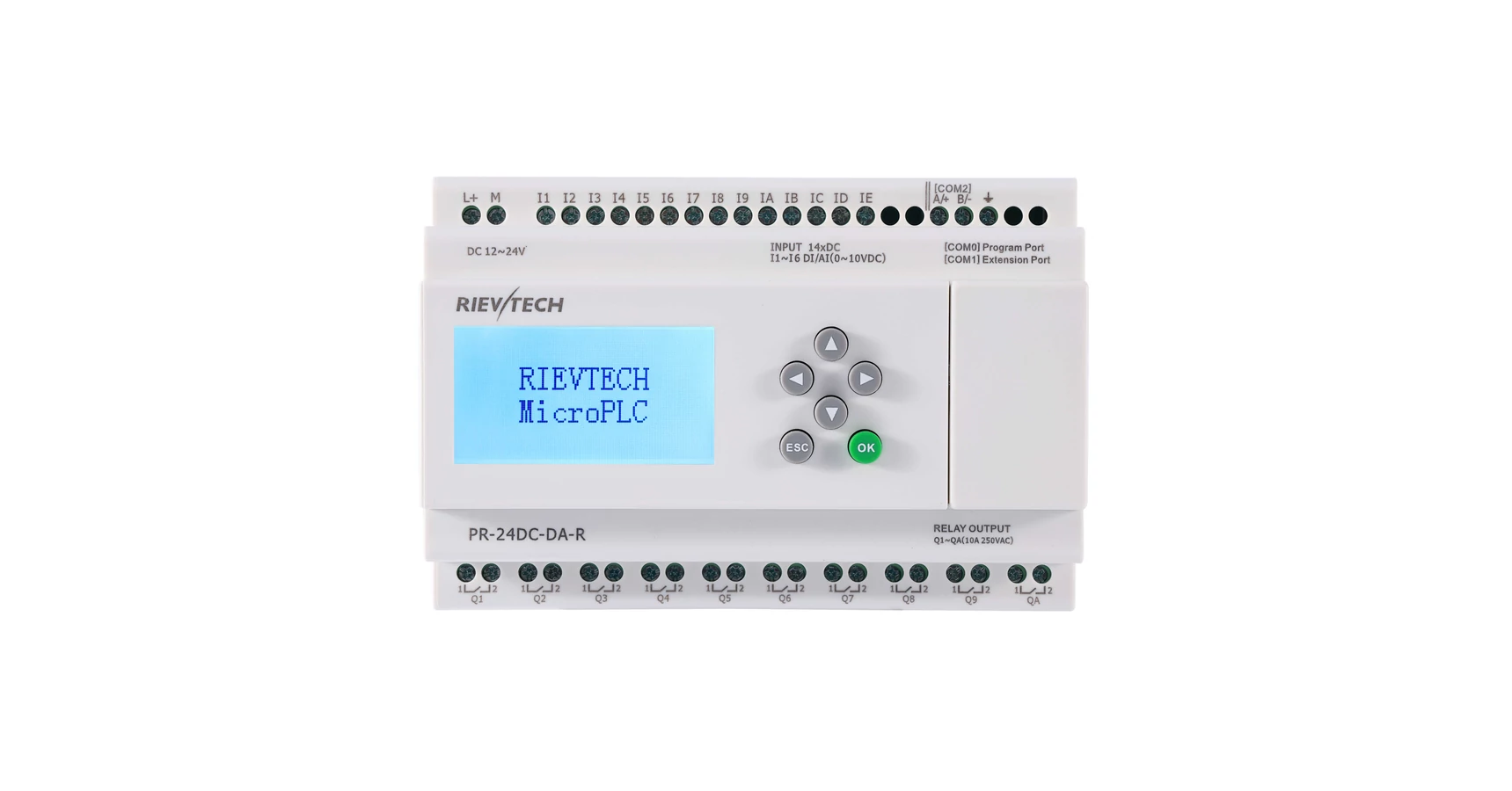Rievtech PR-24DC-DA-R PLC (relés kimenet)